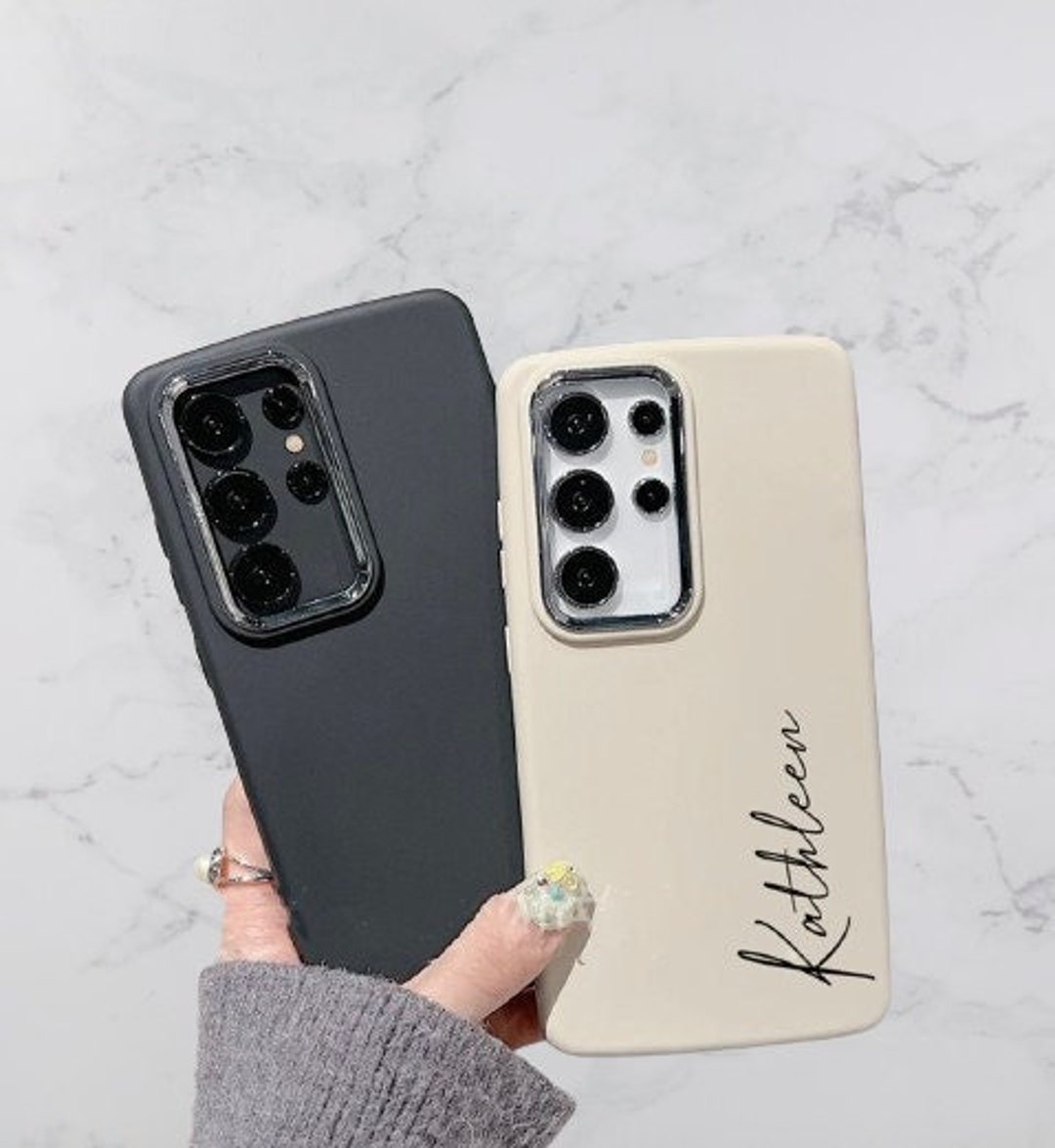 Personalized Matte Customized Cursive Name Case Liquid Silicone Cover ...