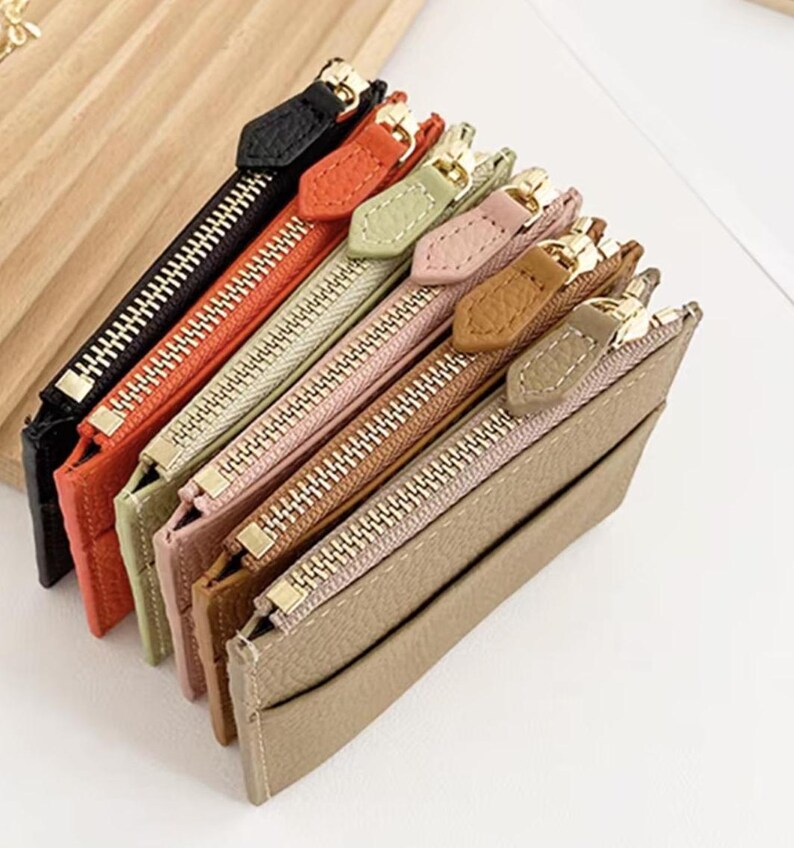 Personalized Monogram Credit Card Holder Leather Custom Card Coin ...