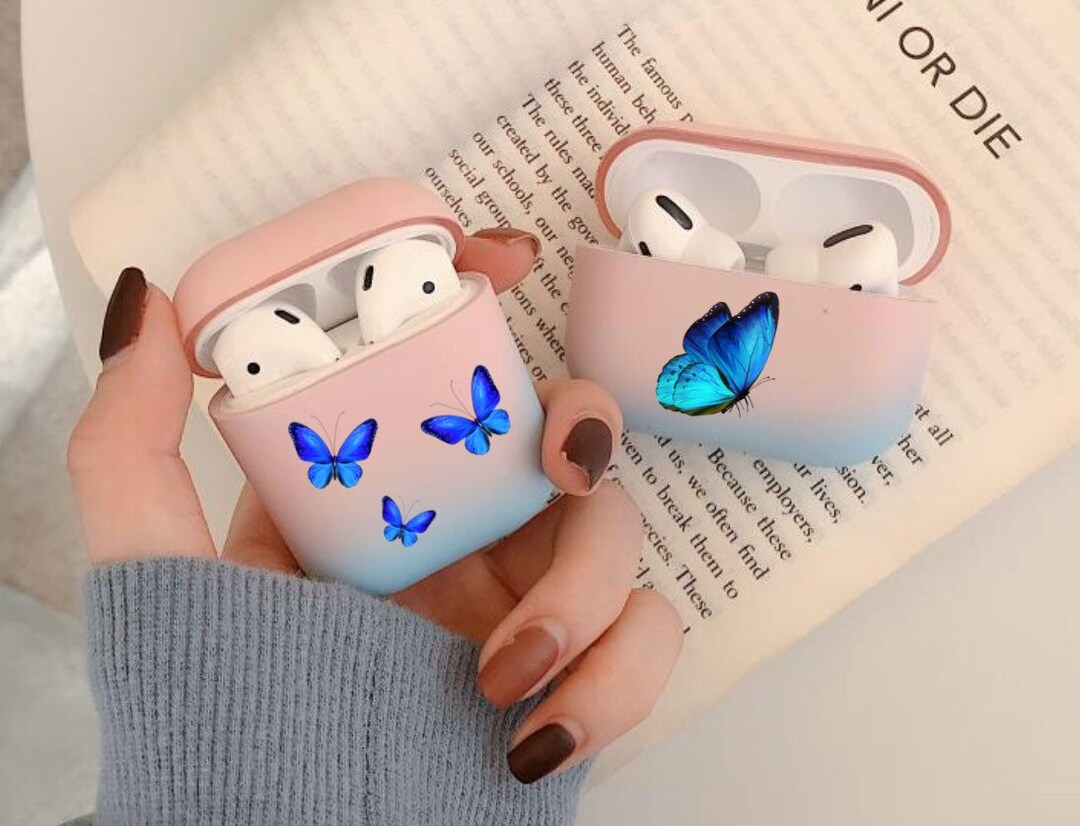 Cute Blue Butterfly Ombré AirPod Case Pretty Butterflies - Etsy