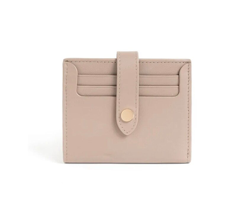 Personalized Monogram Mini Credit Card Holder Pebble Leather Custom ...