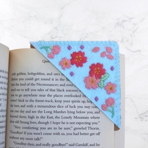 Cute Embroidered Cherry Blossom Flower Corner Bookmark|pretty Sakura ...