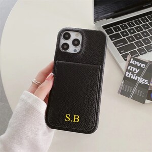 Personalized Gold Initial Letters Custom Name Wallet Card Holder Wallet ...