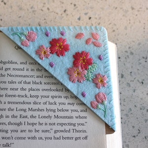 Cute Embroidered Cherry Blossom Flower Corner Bookmark|pretty Sakura ...