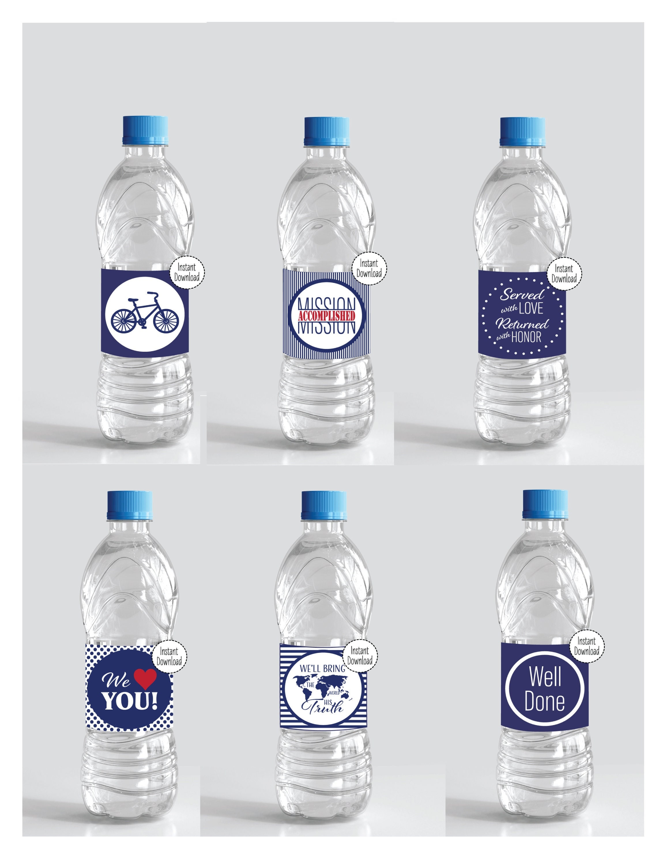 Missionary Water Bottle Labels Returned With Honor Mission | Etsy