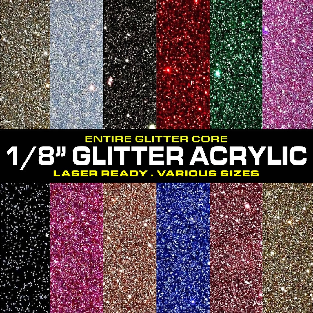 GLITTER 3mm ACRYLIC Laserable - Etsy