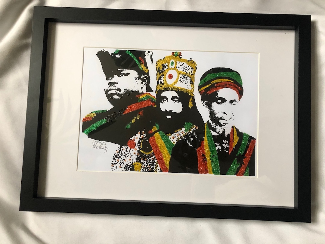 Rasta Trinity - Marcus Garvey, Haile Selassie, Prince Emmanuel - Etsy