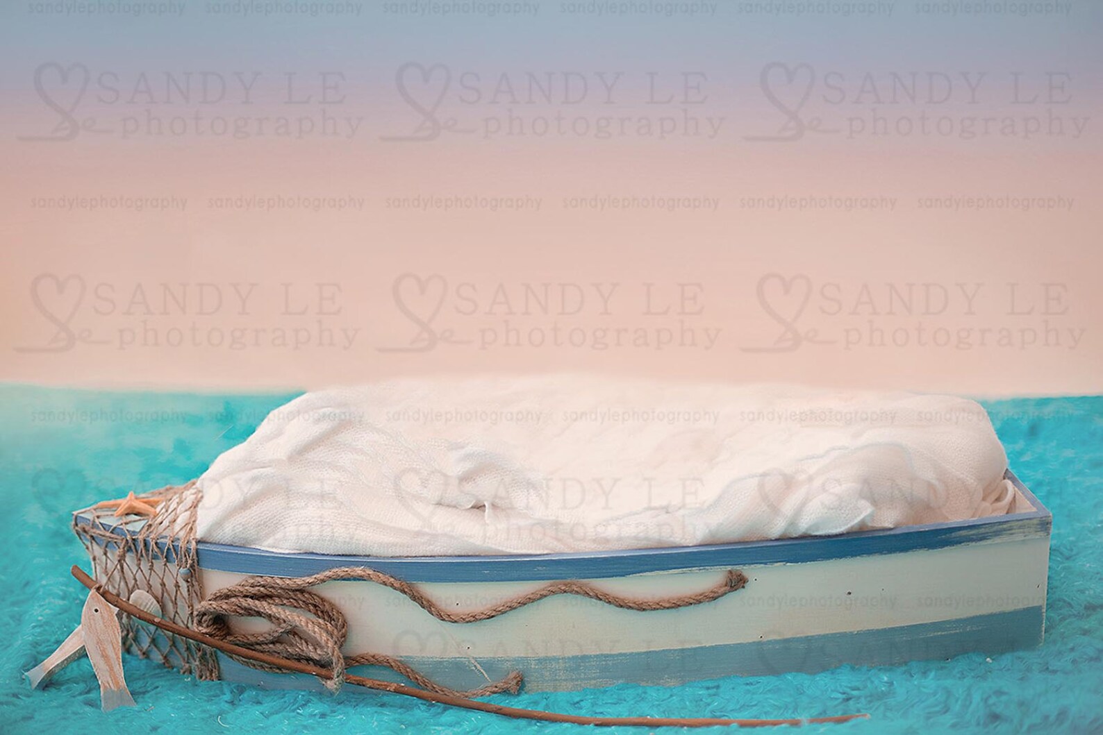 Newborn Digital Backdrop - Fishing Boat With Sunset Sky Background ...