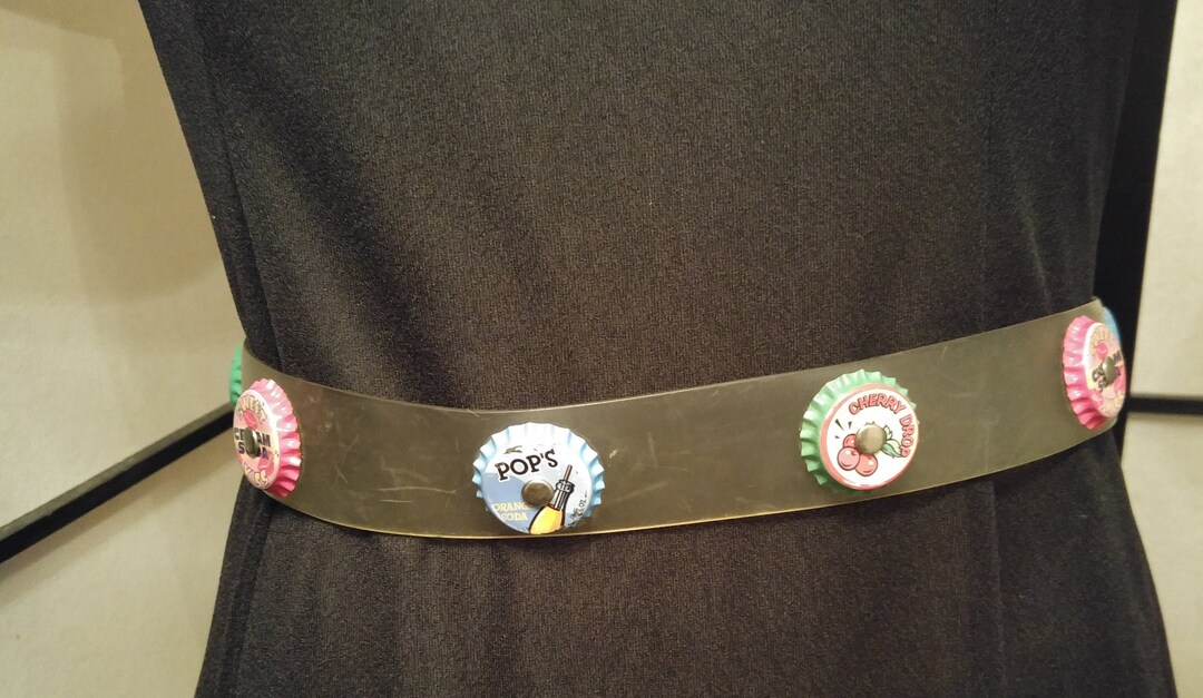 Vintage 90's 2000's Clear Bottle Cap Belt - Etsy