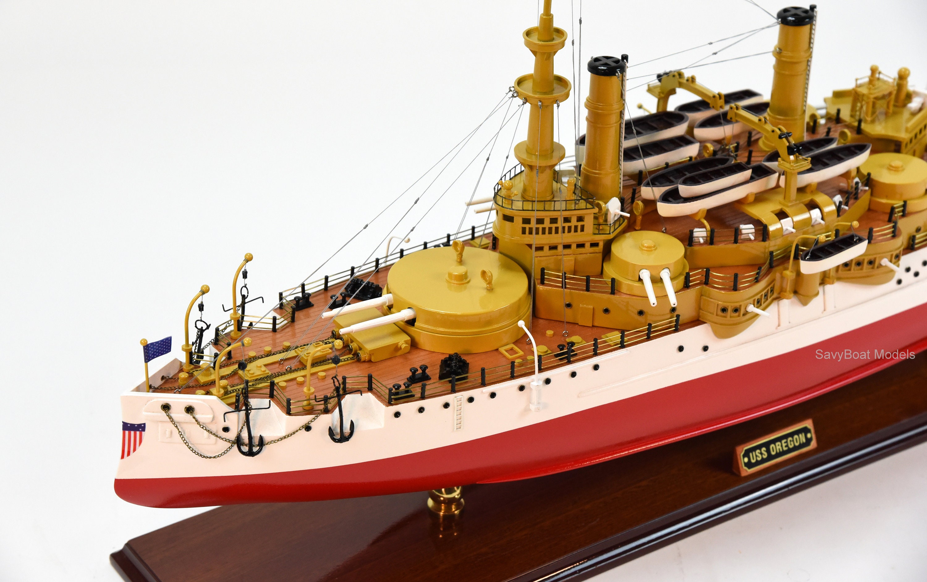 USS Oregon BB-3 Indiana-class Battleship Model 34 Scale | Etsy