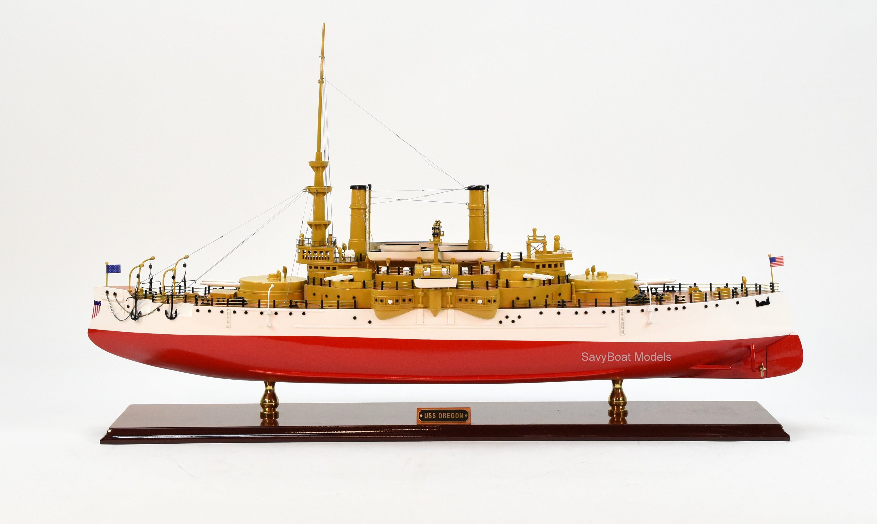 USS Oregon BB-3 Indiana-class Battleship Model 34 Scale | Etsy
