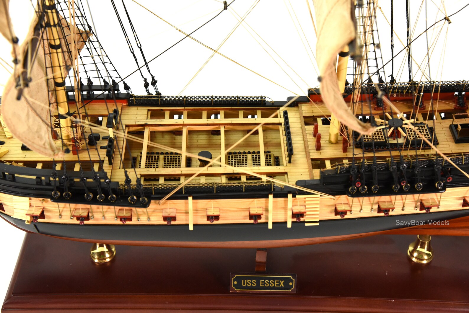 1799 Uss Essex Sailing Frigate Tall Ship Model 32 Etsy