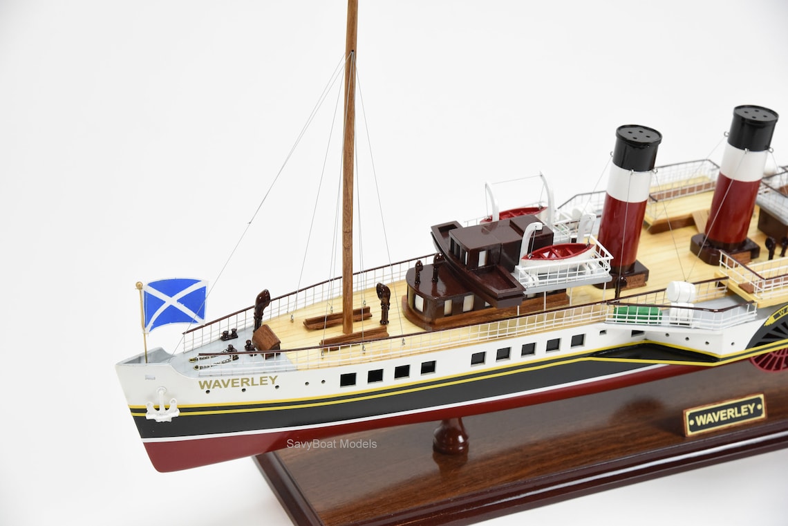 PS Waverley Paddle Steamer Handcrafted Wooden Ship Model | Etsy UK
