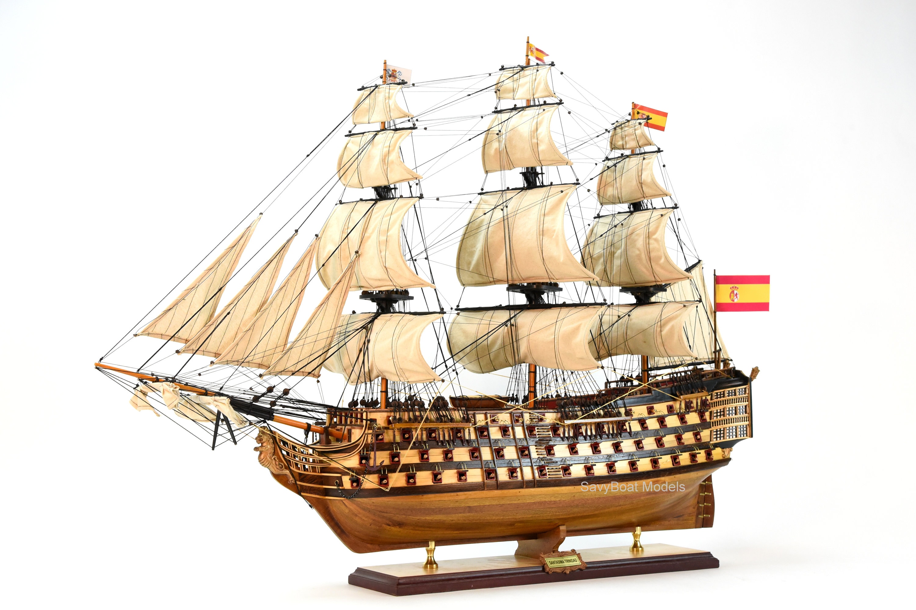 Spanish Ship Santisima Trinidad Handcrafted Warship Model - Etsy