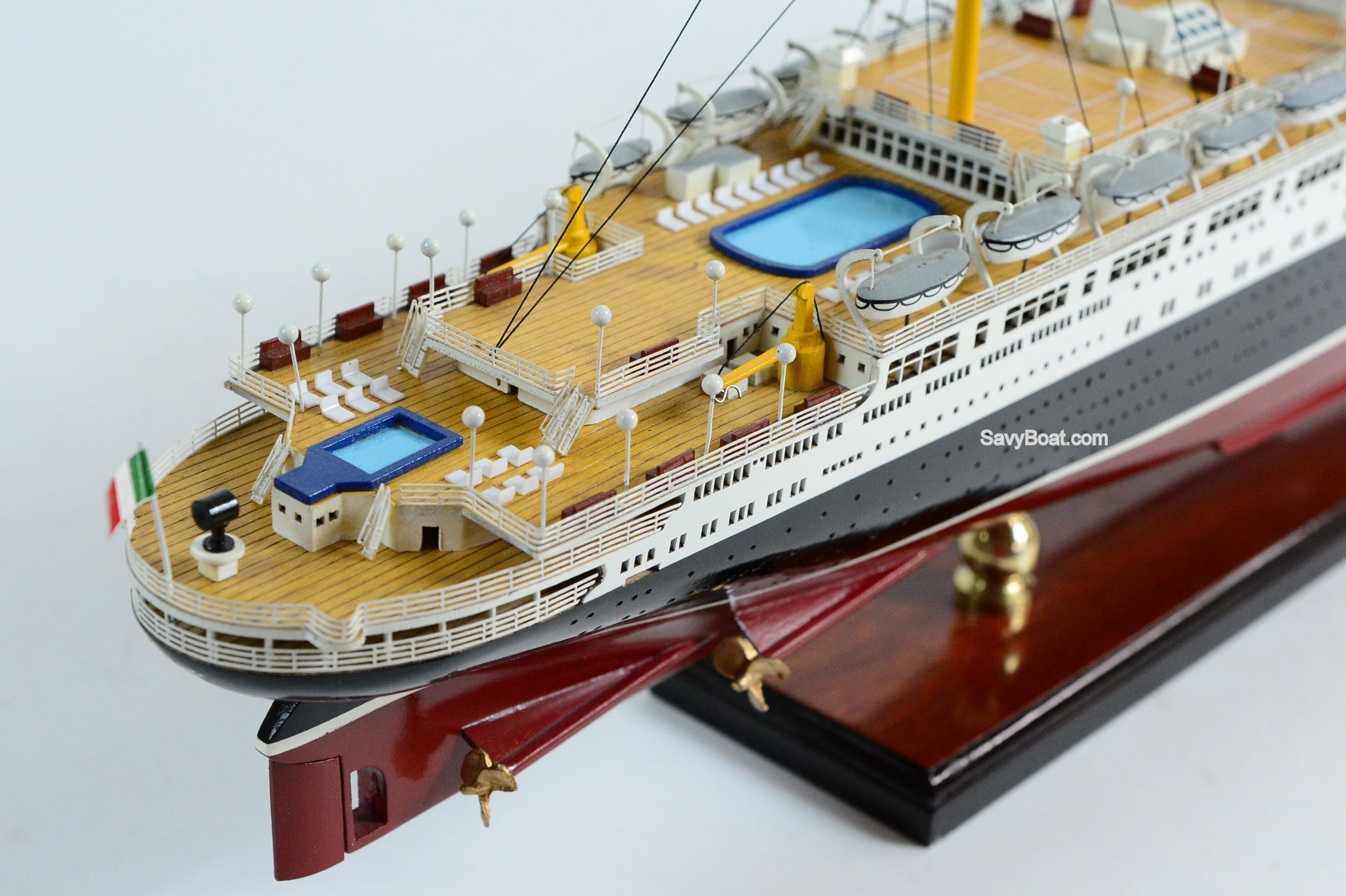 SS Rex Italian Ocean Liner Handcrafted Wooden Ship Model - Etsy