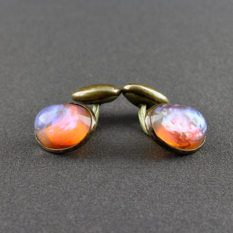 Orange Cufflinks - Etsy