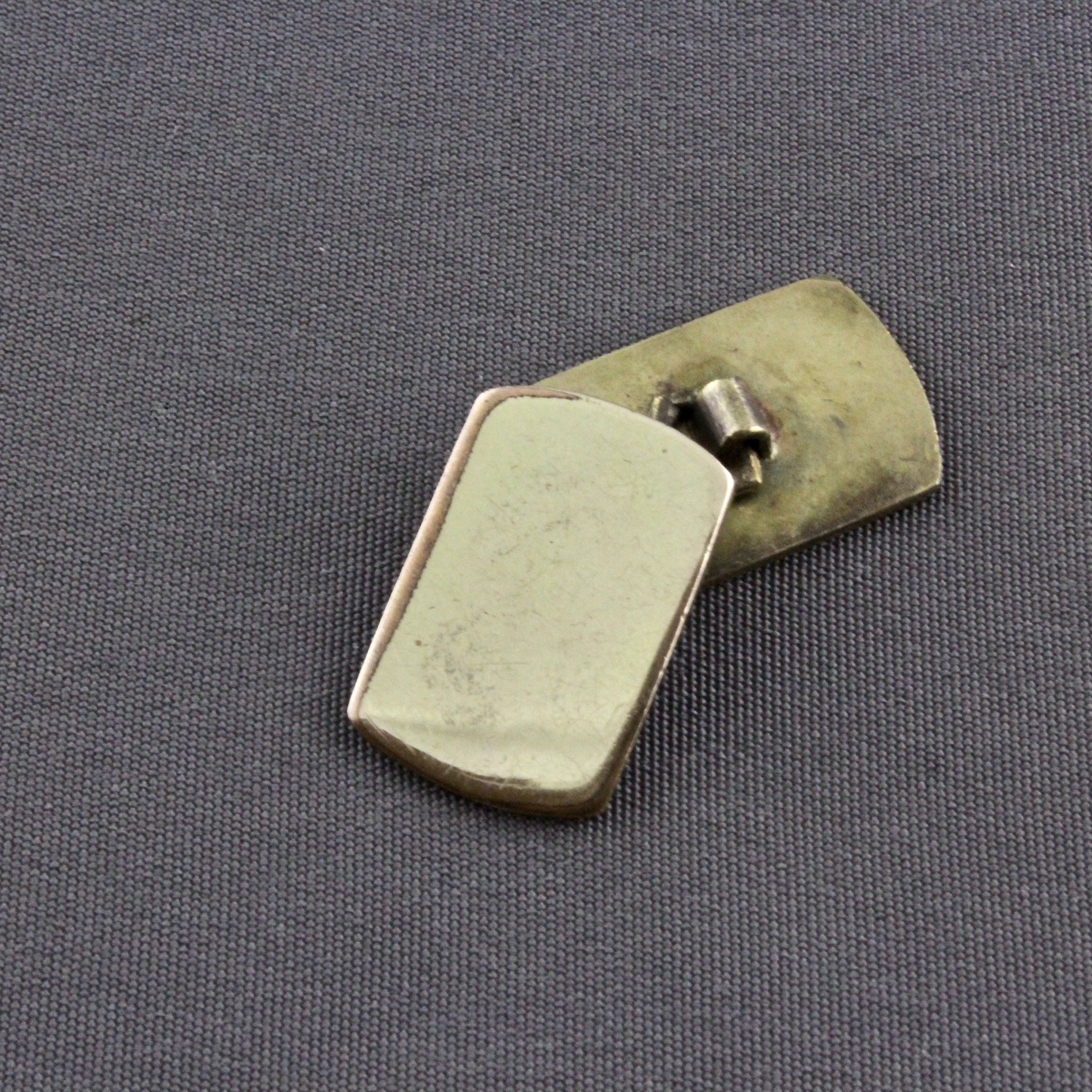 Vintage Art Deco Shiny Gold Tone Rectangular Engraved and - Etsy