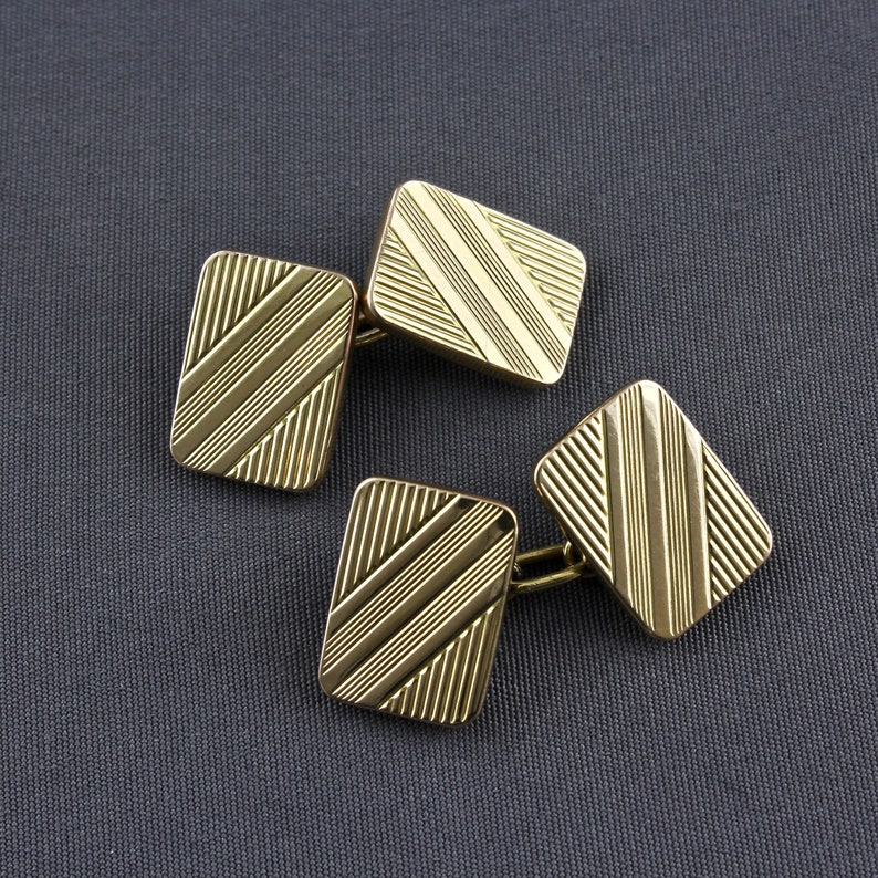 Vintage Murat Art Deco Engine Turned Rectangular Rolled Gold - Etsy