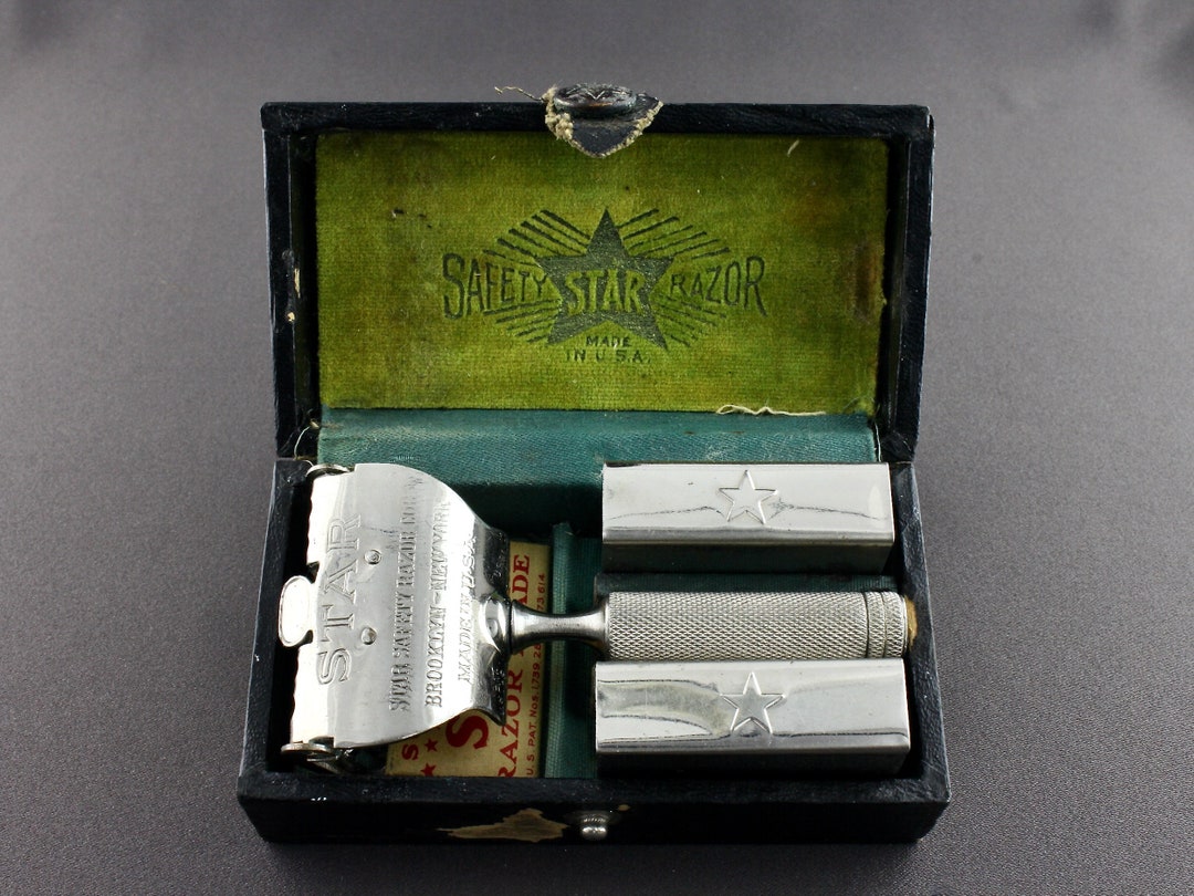 Vintage 1900s Star Safety Razor Corp Single Edge Silver Safety Razor ...