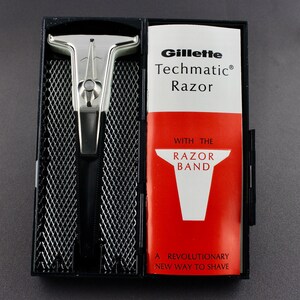 Vintage 1960s Gillette Techmatic Single Edge Safety Razor With ...