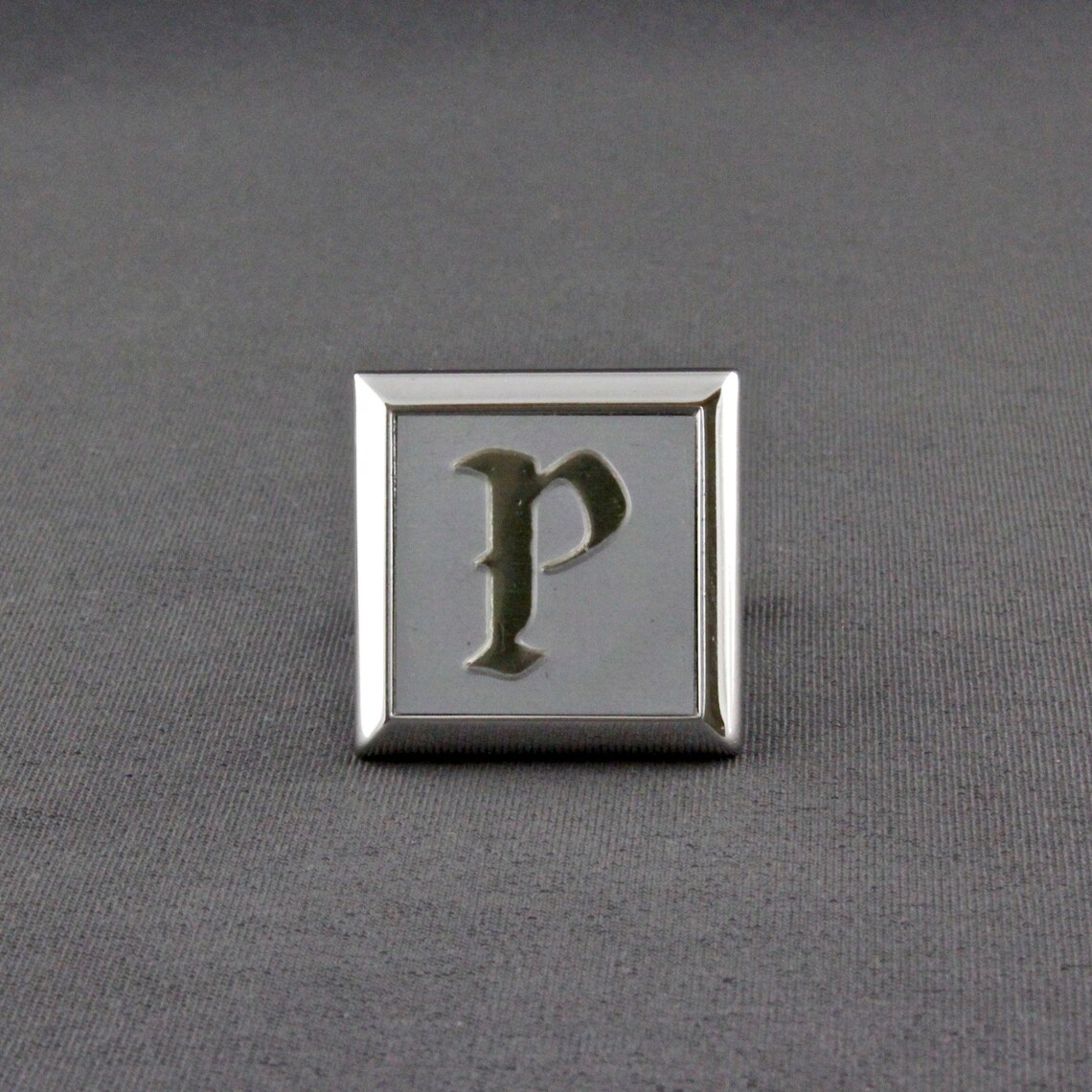 Vintage Swank Old English Font Initial P Cufflinks | Etsy