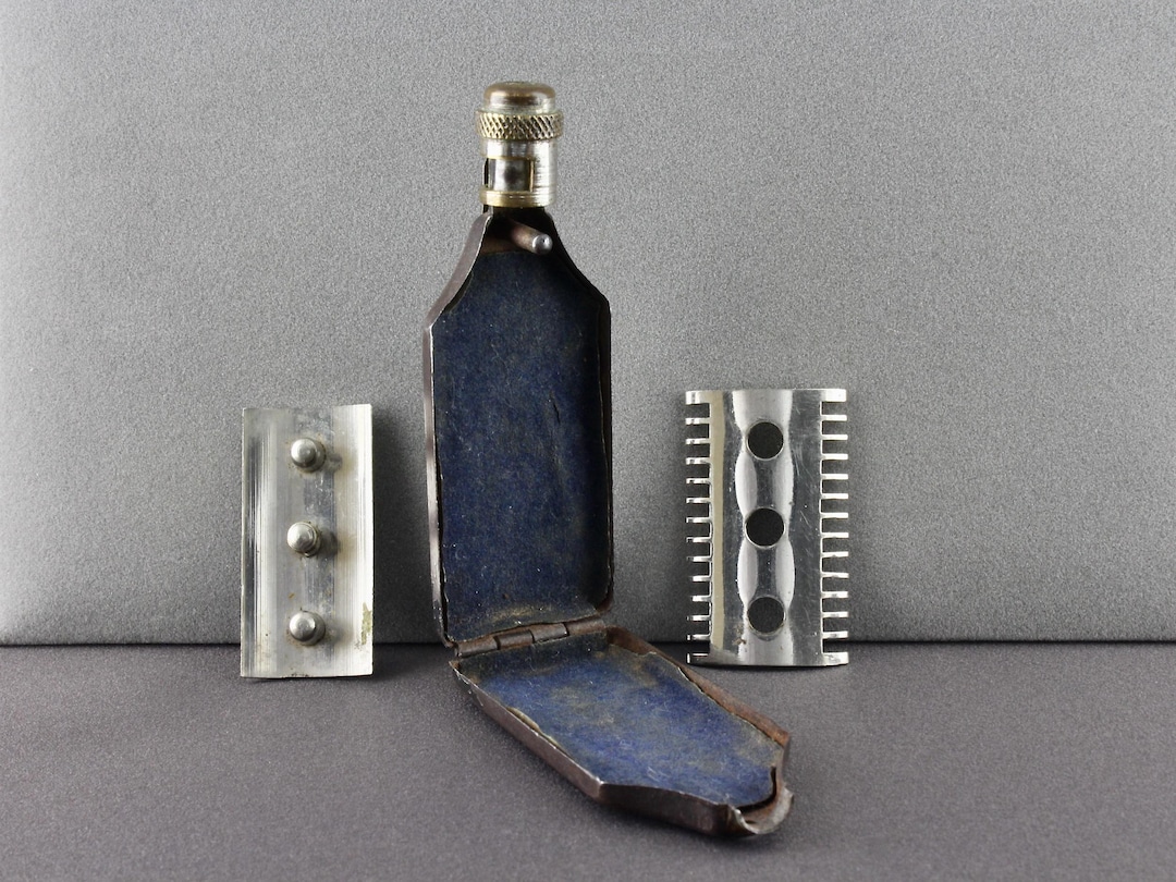 Vintage 1900s DRGM German Double Edge Safety Razor in Metal Carry Case ...