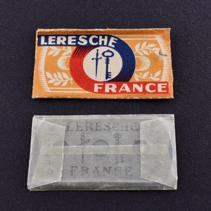 Vintage 1930s Leresche Silver Double Edge Safety Razor and Unused Blade ...