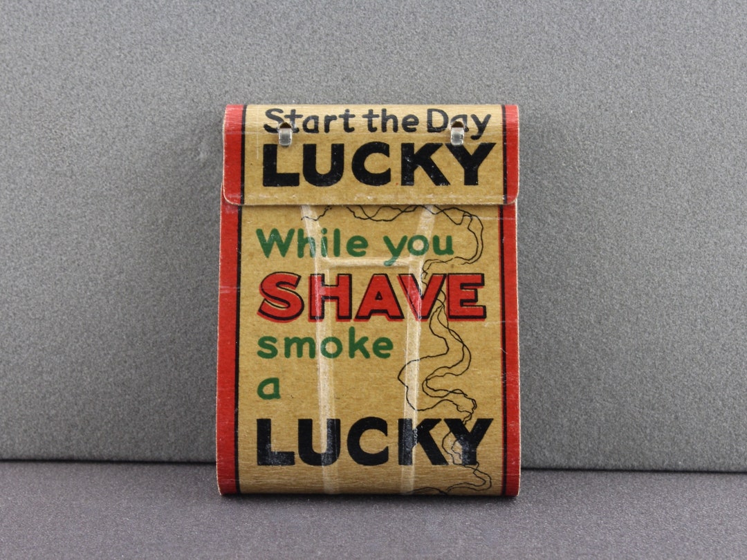 Vintage 1930s Lucky Strike Cigarettes Matchbook Safety Razor Made by ...