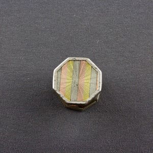 Vintage Art Deco Gld Silver Copper Tri Tone Octagon Engine - Etsy