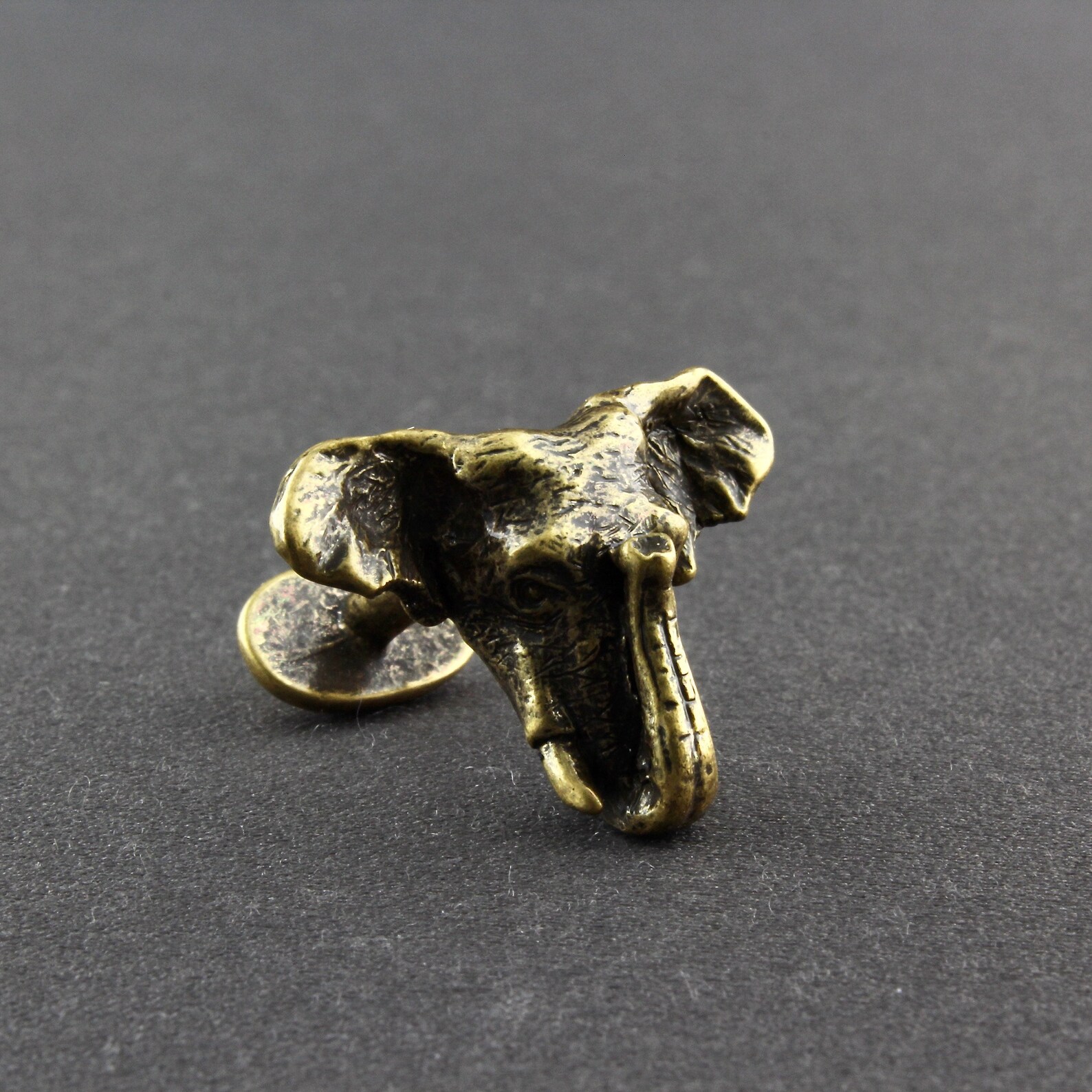 Vintage Elephant Head Solid Back Cufflinks - Etsy