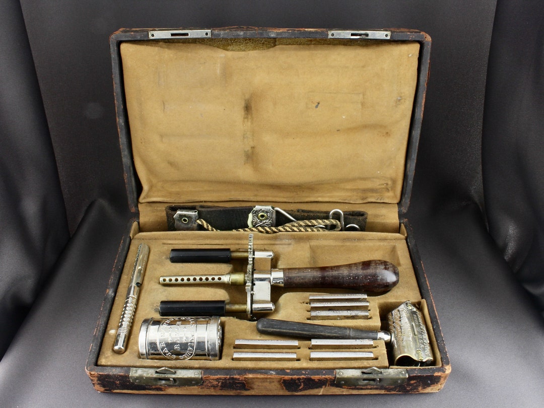 Vintage 1890s Kampfe Star SE Wedge Blade Safety Razor Strop Machine ...
