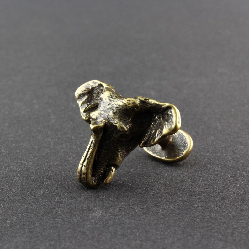 Vintage Elephant Head Solid Back Cufflinks - Etsy