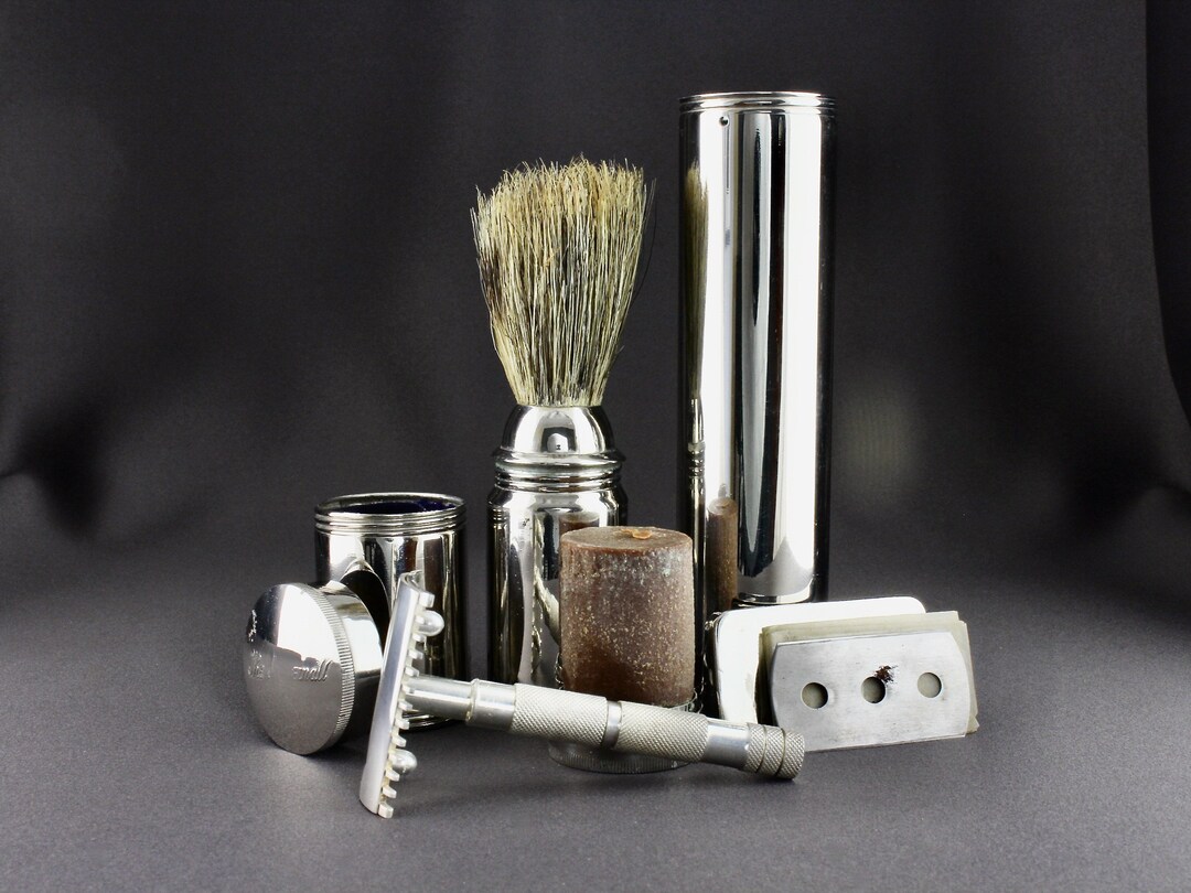 Vintage 1920s German the Shave in All Silver DE Safety Razor Shaving ...