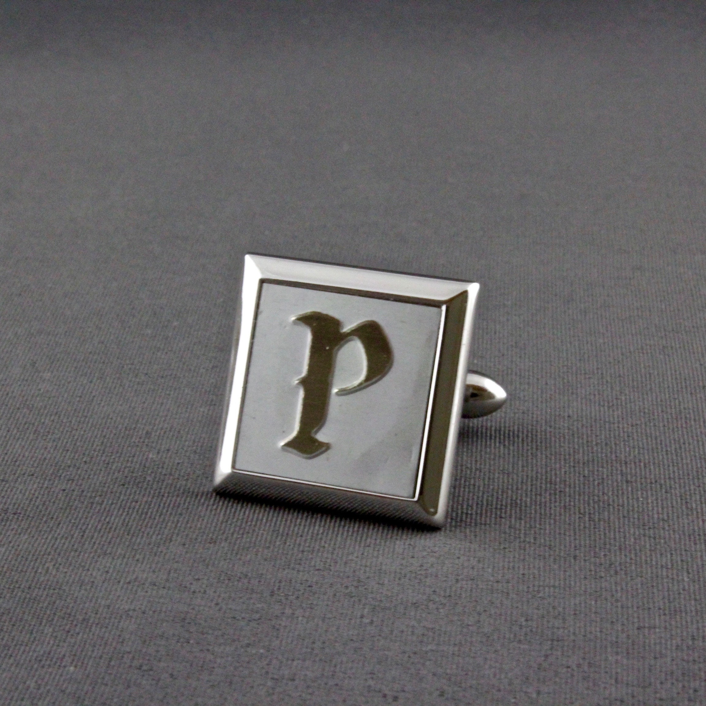 Vintage Swank Old English Font Initial P Cufflinks | Etsy