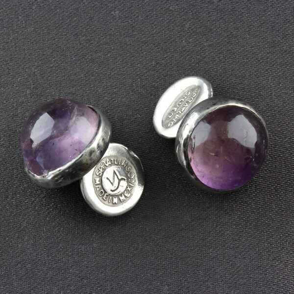Amethyst Cufflinks - Etsy