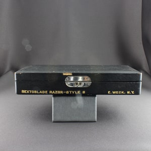 Vintage 1910s Weck Sextoblade Yellow Celluloid Folding Razor 7 Days of ...