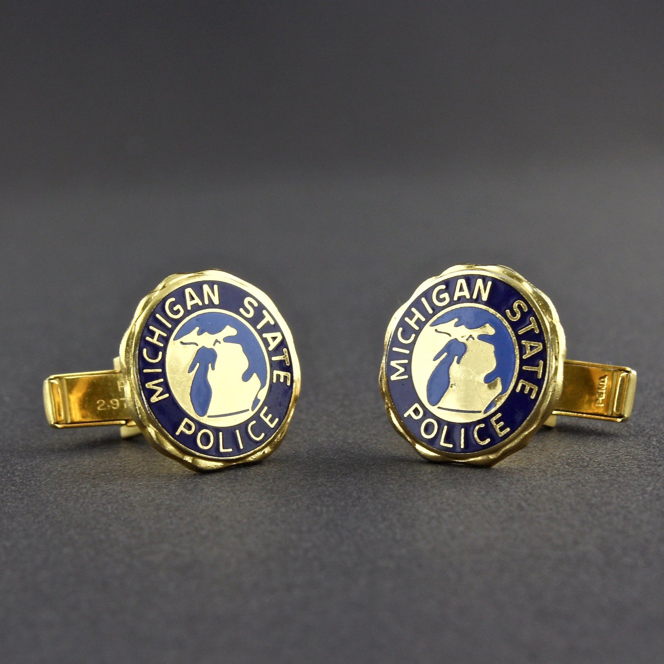 Vintage Michigan State Police Enamel Cufflinks - Etsy