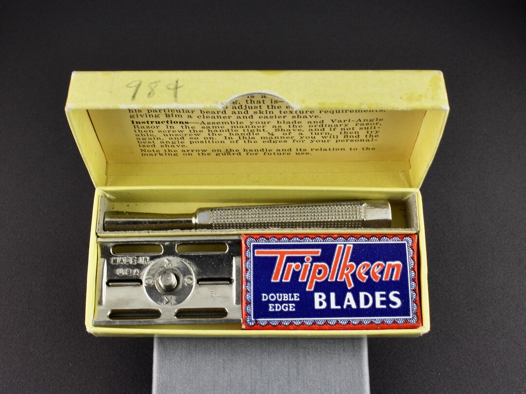 Vintage 1930s Superfine Vari-angle Double Edge Silver Safety Razor 4 ...