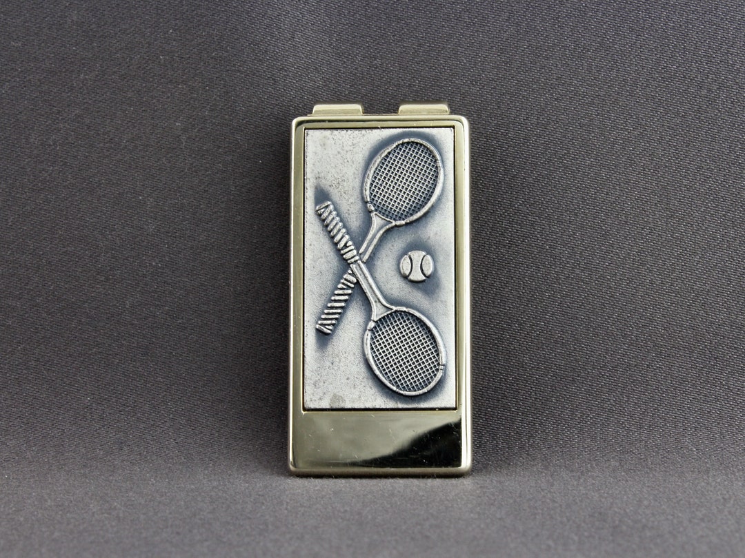 Vintage Anson Old School Crossed Tennis Rackets and Ball Slide Tension ...