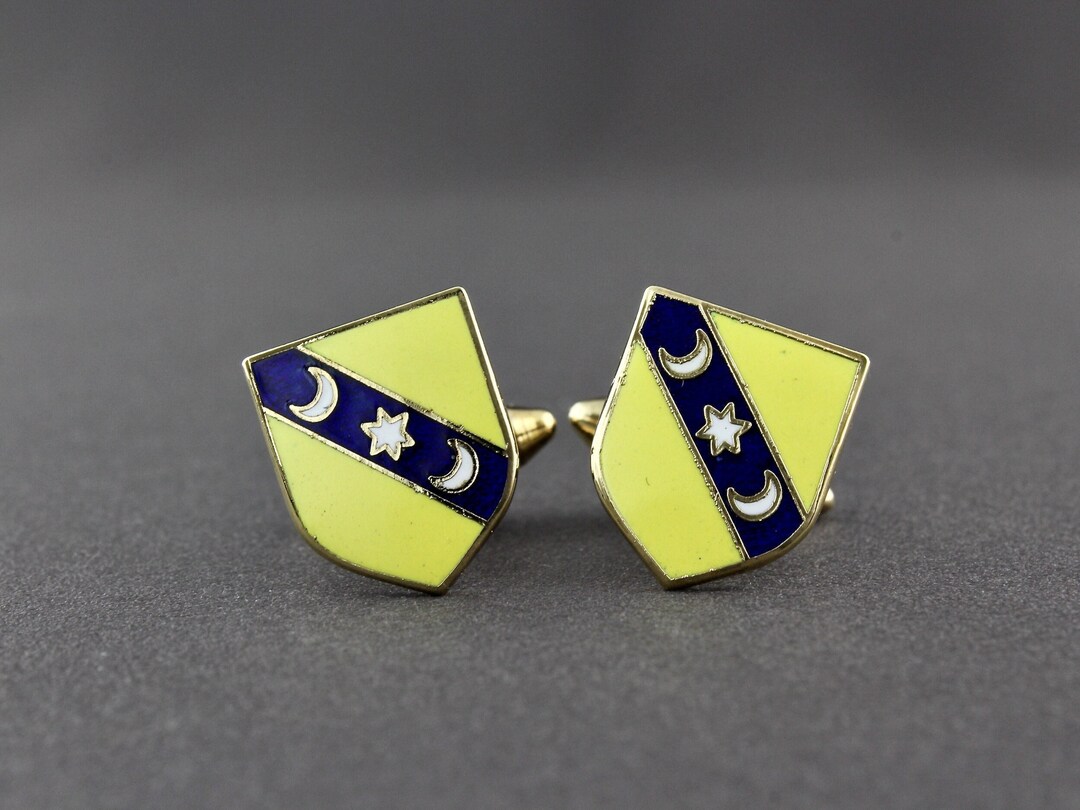 Vintage Sophos Yellow Shield With Blue Line and White Moon and Stars ...