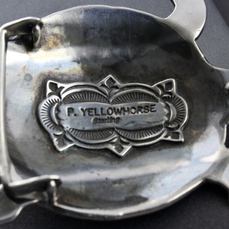 Vintage Native American Navajo Artist Pat Yellowhorse Sterling - Etsy