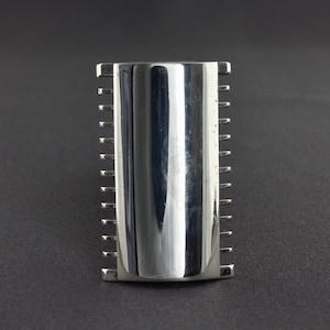 Vintage 1930s Leresche Silver Double Edge Safety Razor and Unused Blade ...