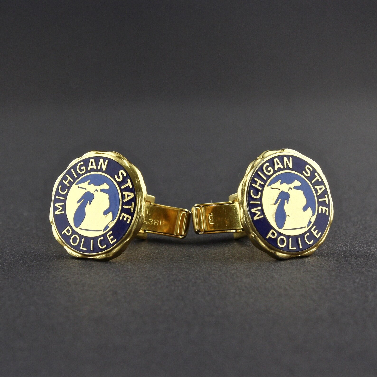 Vintage Michigan State Police Enamel Cufflinks - Etsy