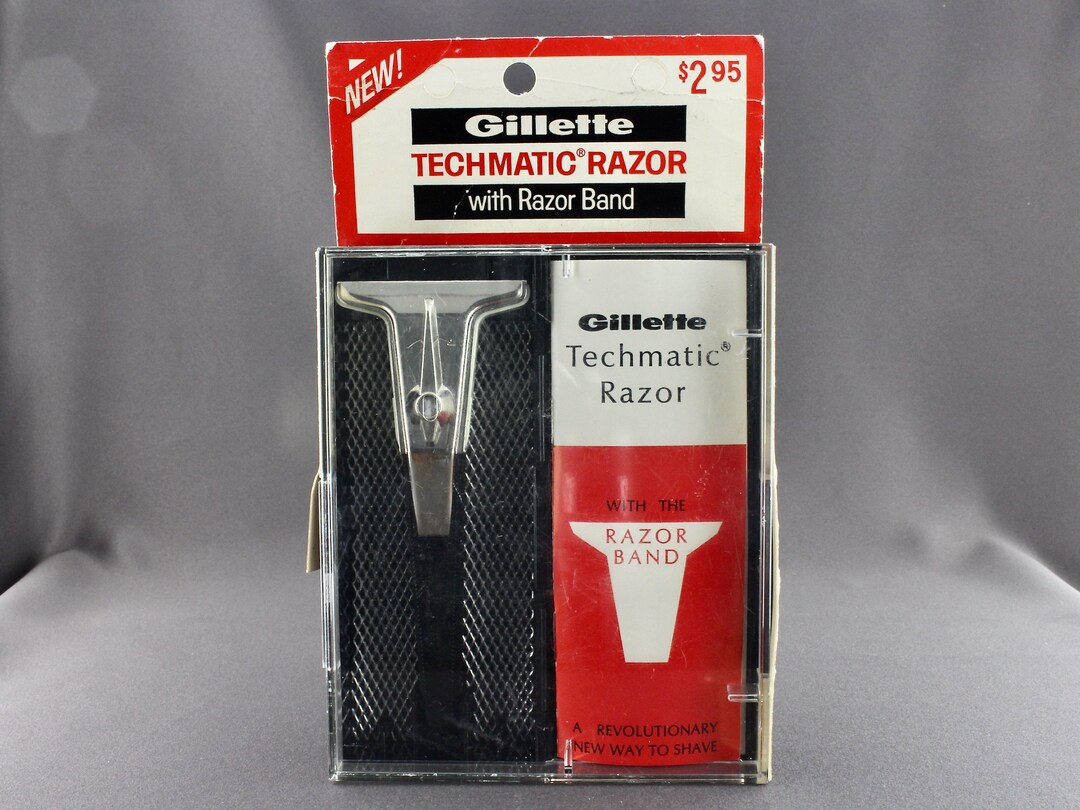 Vintage 1960s Gillette Techmatic Single Edge Safety Razor With ...