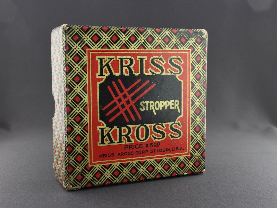 Vintage 1920s Kriss Kross Stropper With Extra Leather Strop and Paper ...