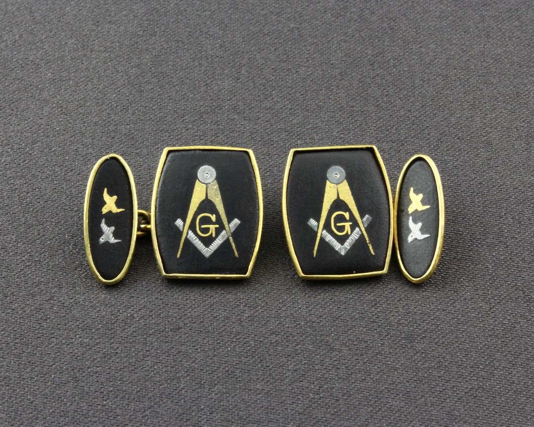 Vintage Japanese Damascene Masonic Square and Compass Symbol - Etsy