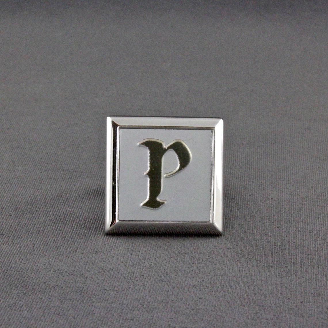 Vintage Swank Old English Font Initial P Cufflinks | Etsy