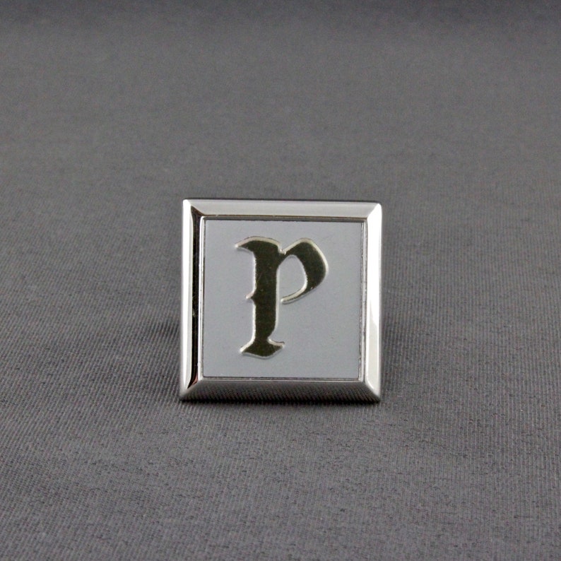 Vintage Swank Old English Font Initial P Cufflinks | Etsy