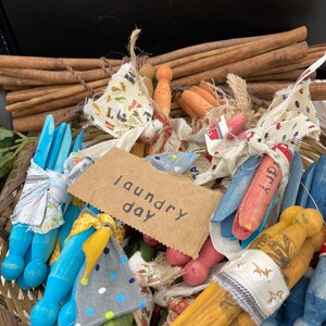 Set of 3 Clothes Pin Laundry Room Decor - Etsy