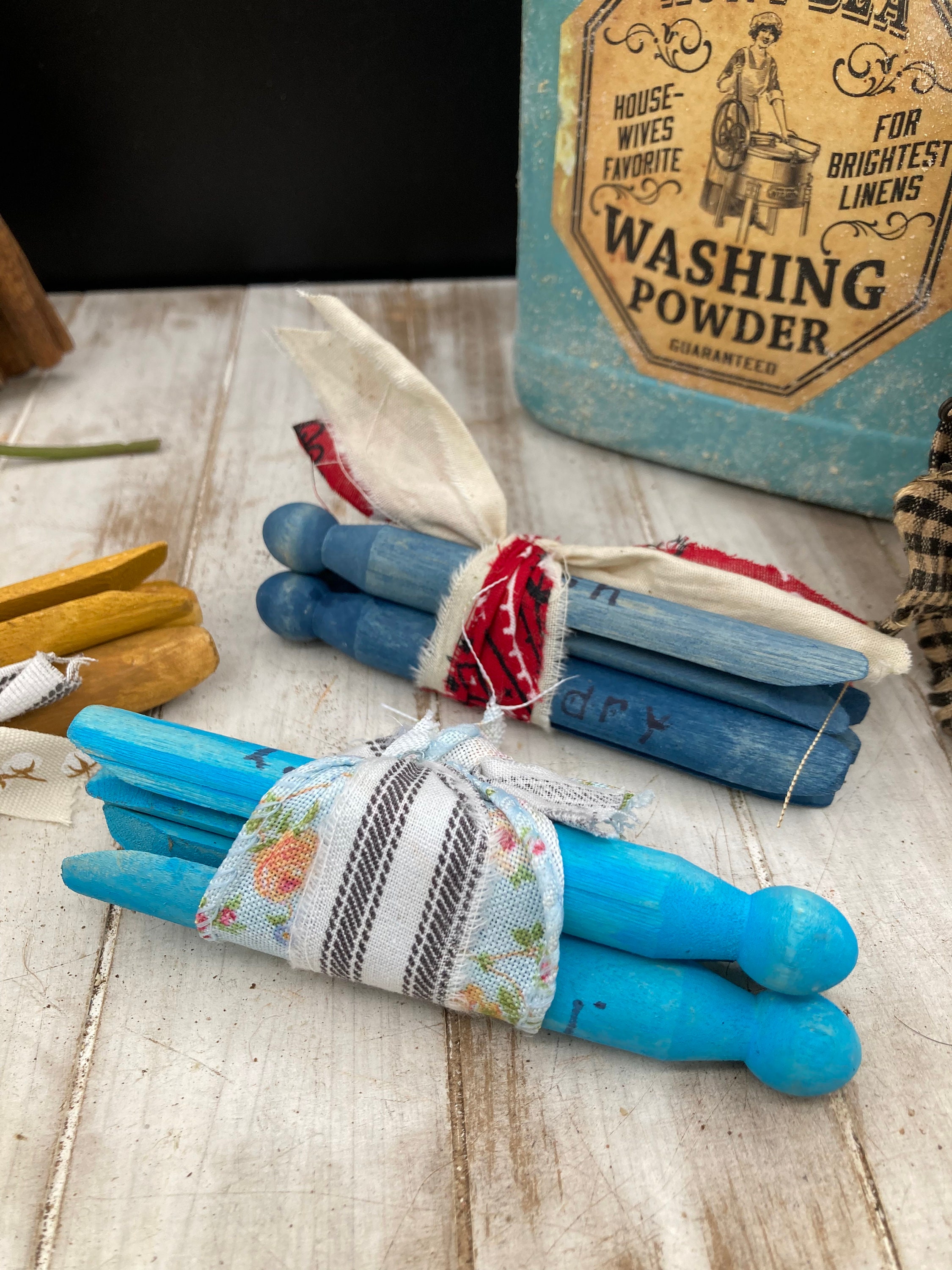 Set of 3 Clothes Pin Laundry Room Decor - Etsy