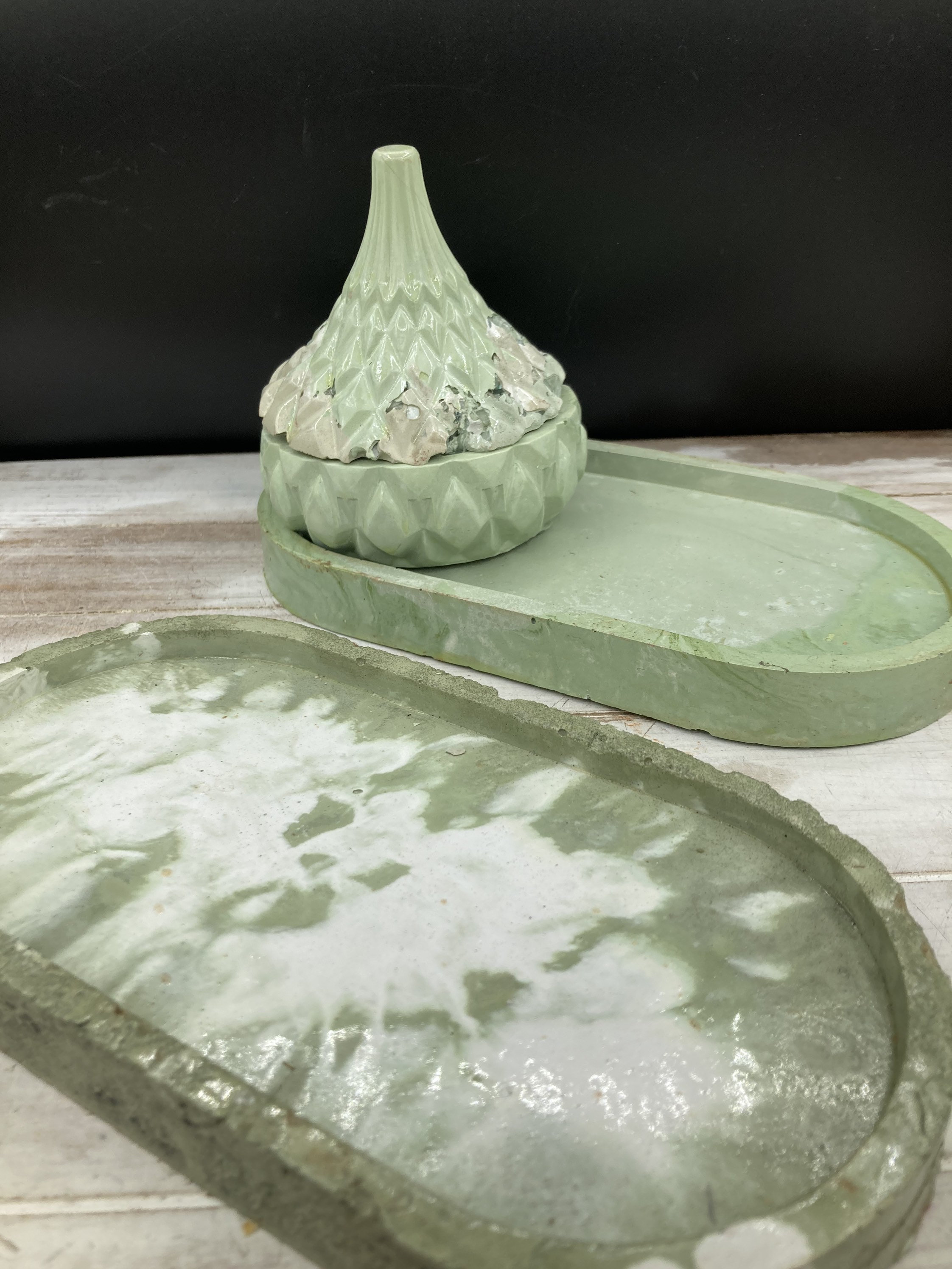 Sage Green Cement Tray - Etsy
